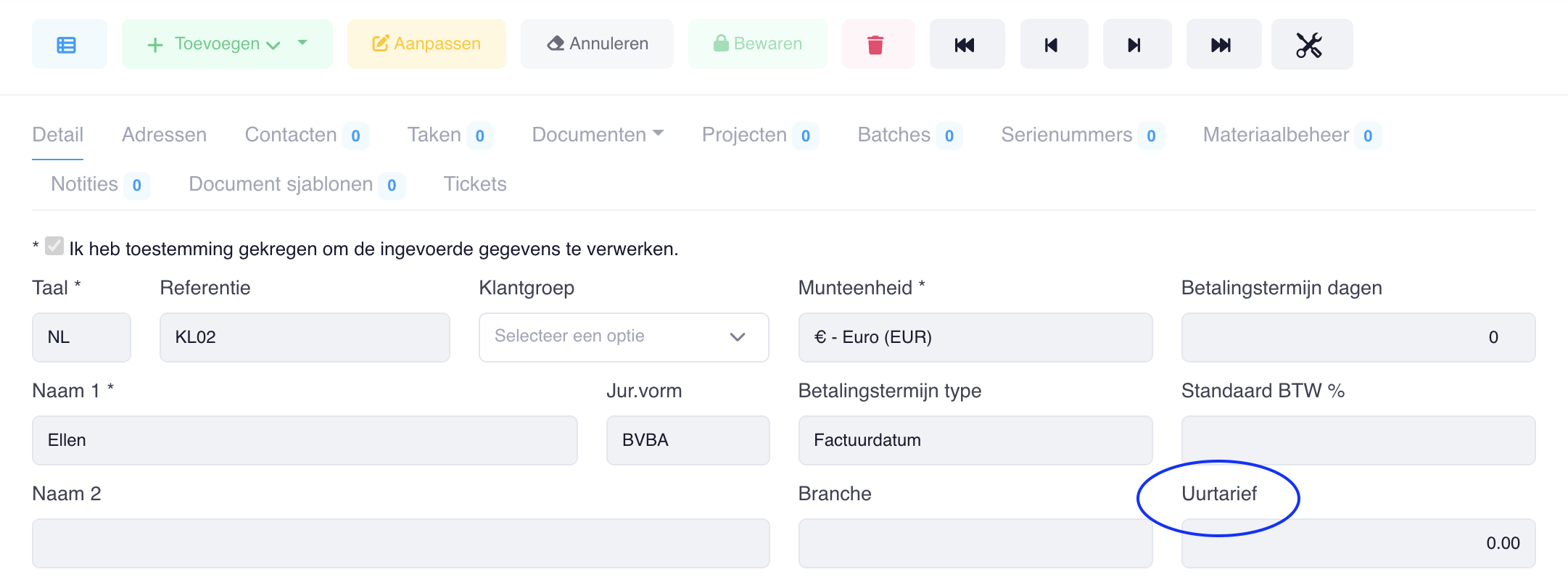 Tijdsregistratie – Deskflow