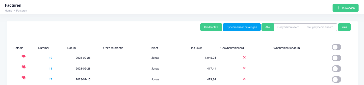 Hoe synchroniseer ik mijn facturen met Yuki – Deskflow